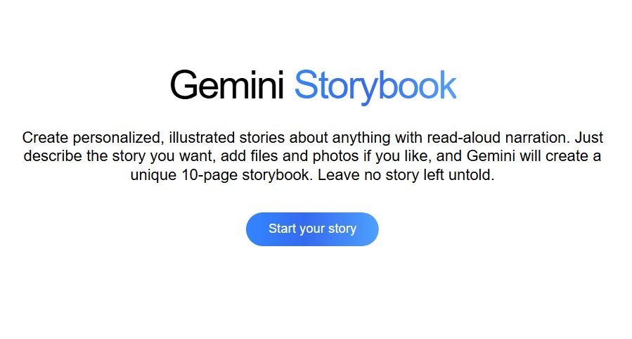 Gemini 推出Storybook 生成AI故事書功能 | 香港AI工具平台